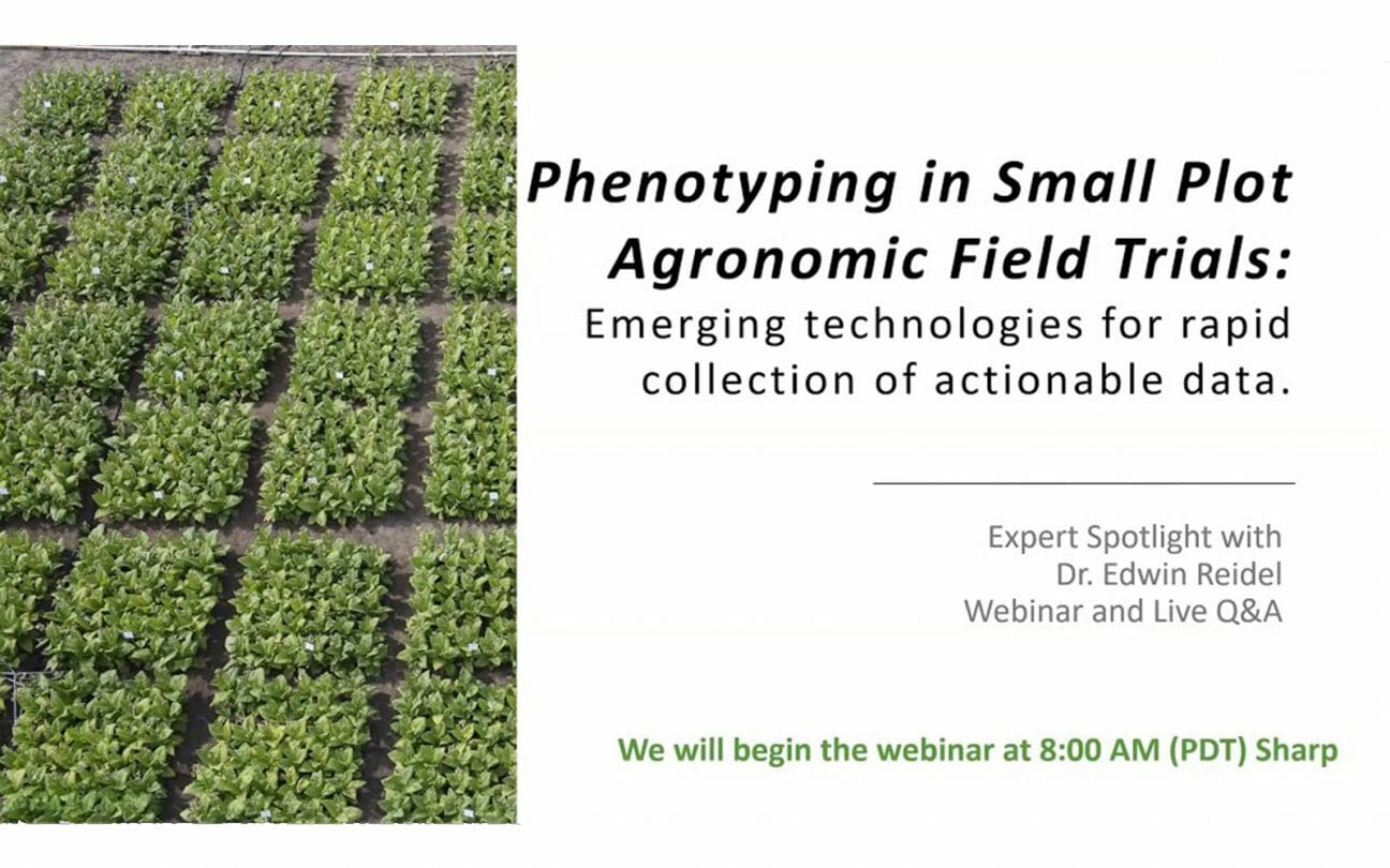 Emerging Technologies for Phenotyping in Small Plot Agronomic Field ...