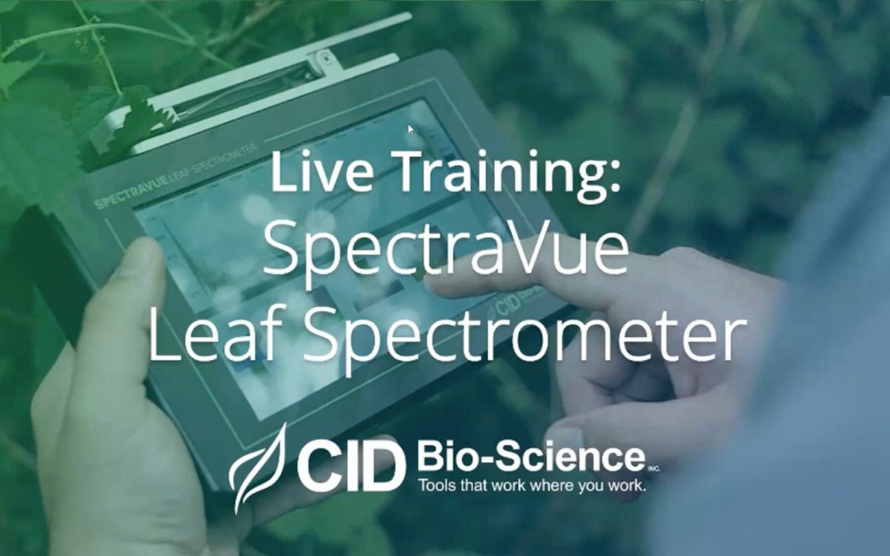 SpectraVue Leaf Spectrometer Live Training | CID Bio-Science - CID Bio ...